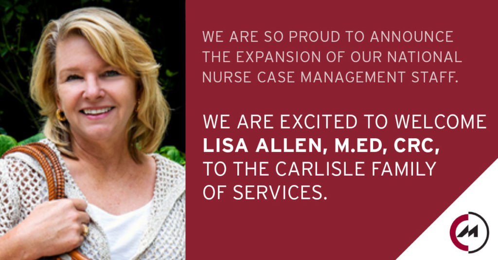 We are excited to welcome Lisa Allen, M.Ed, CRC, to the Carlisle Family ...